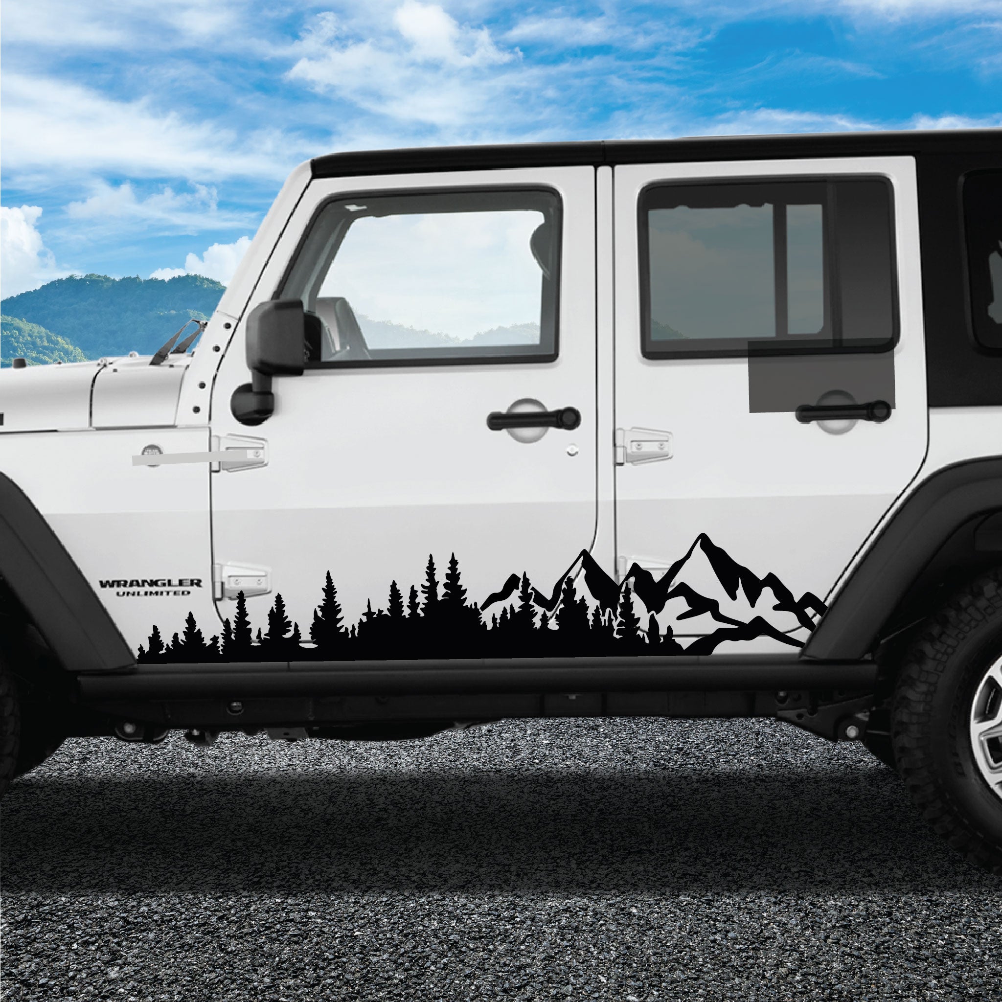 Summit Graphix | Forest Mountain Landscape Vehicle Decal Set