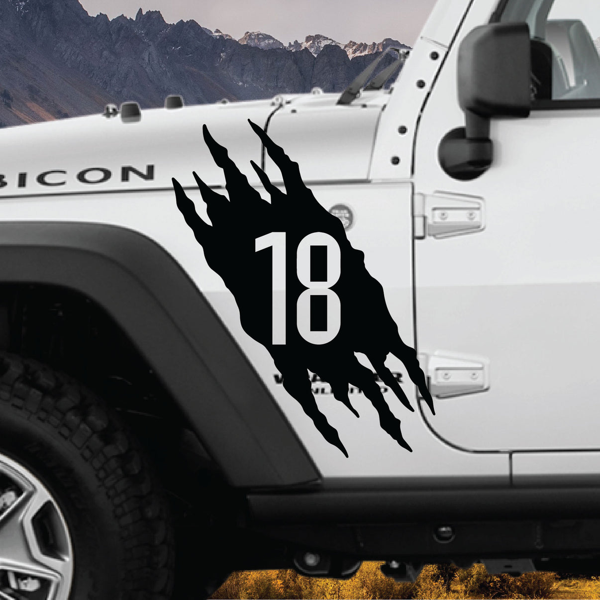 Summit Graphix | Custom Jurassic Park Numbered Scratch Decal Set