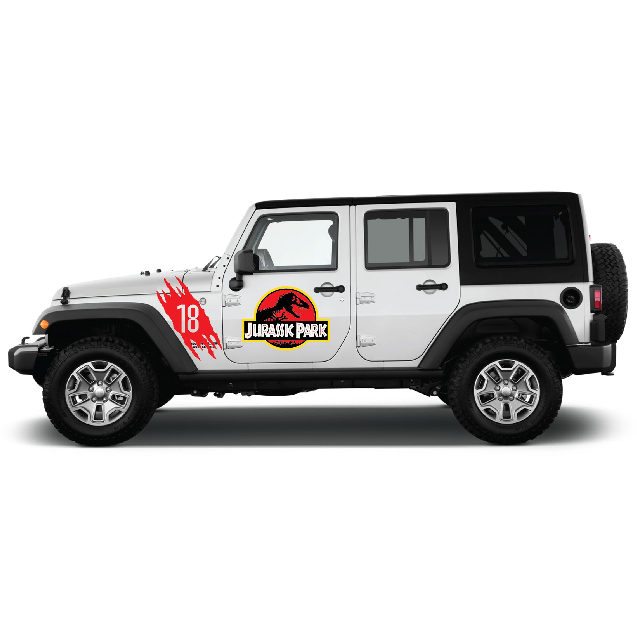 Summit Graphix | Original Jurassic Park Scratch Vehicle Jeep Decal Kit