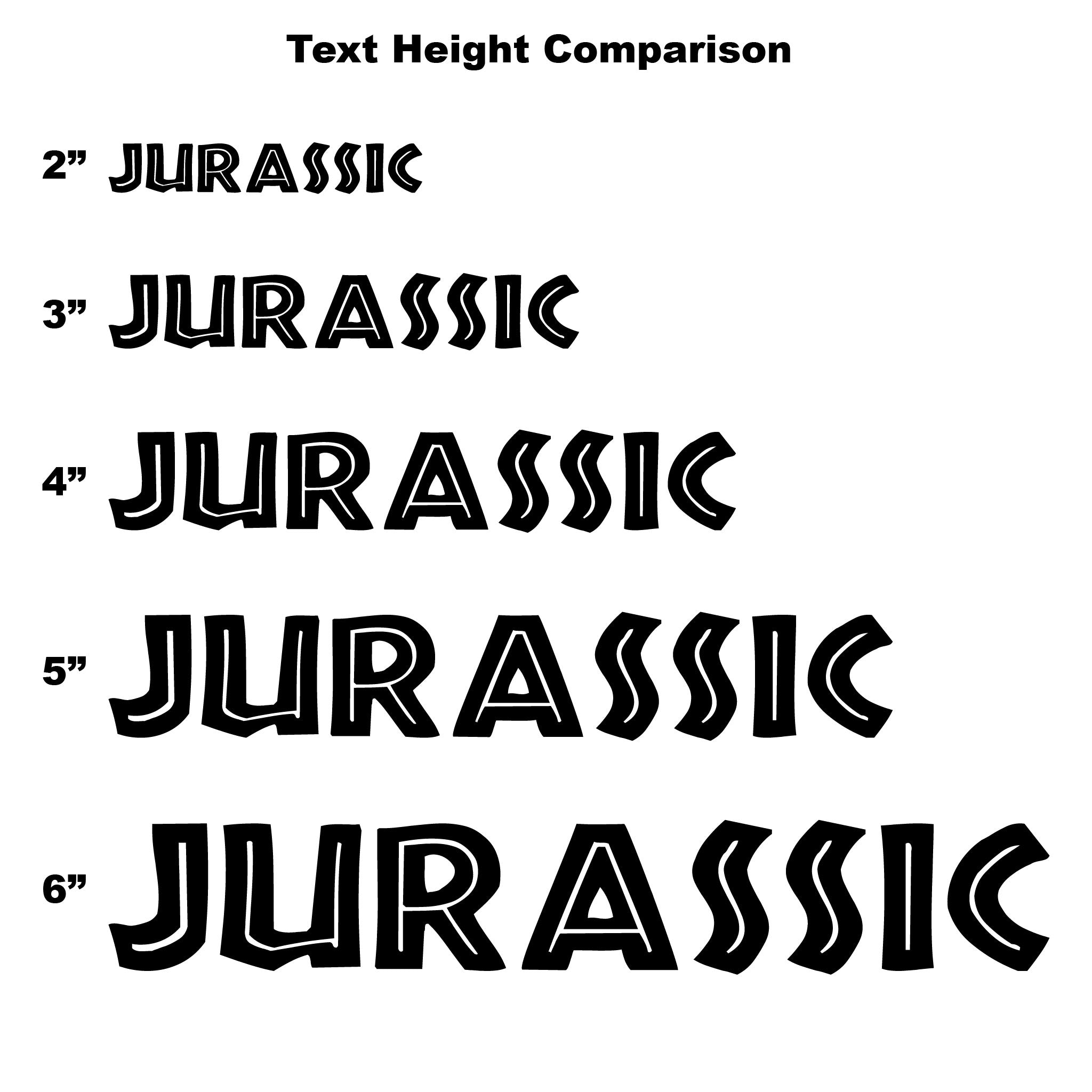 Summit Graphix | Custom Jurassic Park Font Text Decal